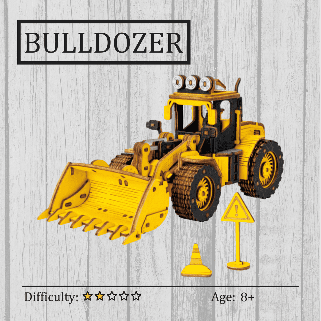 Bulldozer 3D Wooden Puzzle | Mechanical Puzzles | NZ – School Of Ancient